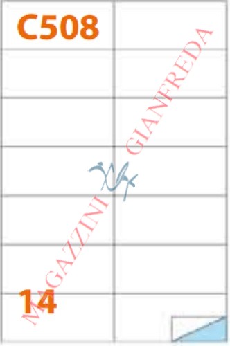 MARKIN C508 ETICHETTE MM 105X42 AUTOADESIVE PERMANENTI SENZA MARGINE ...