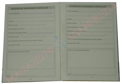 EDIE2623/1 - LIBRETTO DI IMPIANTO E REFRIGERAZIONE , 32 PAGINE NUMERATE ...